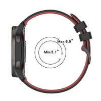 China Dual Color Texture Smartwatch Strap Double Color Silicone Watch Bands for Garmin Venu 2 Active Forerunner745 Silicone Strap 20mm for sale