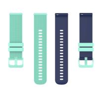 China Dual Color Texture Smartwatch Strap Double Color Silicone Watch Bands for Garmin Venu 2 Active Forerunner745 Silicone Strap 20mm for sale