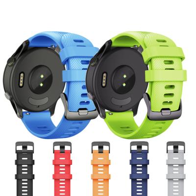 China Eraysun 22mm Official Quick Fit Luxury Adjustable Soft Rubber Watch Band for Garmin Forerunner 255 Replacement Smart Watch for sale
