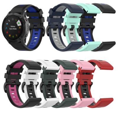 China Eraysun Quick Release Watchband Strap for Garmin Fenix 7X Watch Easyfit Wrist Band Bracelet Rubber Watch Bands for sale