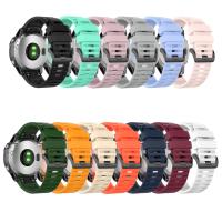 China 22mm Silicone Strap  for Garmin Fenix 7 Watch Band Sports Soft Watchband Bracelet Solid Color Wriststrap Replacement Band for sale
