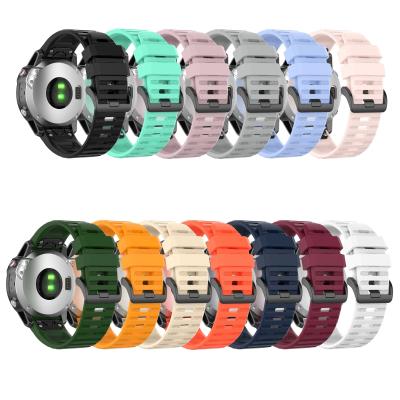 China 22mm Silicone Strap  for Garmin Fenix 7 Watch Band Sports Soft Watchband Bracelet Solid Color Wriststrap Replacement Band for sale