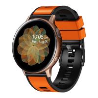 China Eraysun 20mm Factory Price Silicone Band for Garmin Forerunner 645 Double Color Smart Replacement Strap for Samsung Active 2 for sale