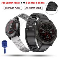 China Eraysun 22mm 26mm Breathable Titanium Alloy Easy Fit Smartwatch Band for Garmin Fenix7/7x for sale