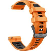 China Eraysun Quick Release Two Colors Silicone Sport Strap Soft Rubber Waterproof Fashion Smart Watch Band for Garmin Forerunner 965 for sale