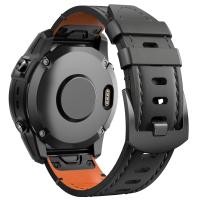 China Eraysun Quick Release Genuine Leather Strap Fashion Luxury Smart Watch Band Accessories for Garmin Fenix7 22mm 26mm for sale