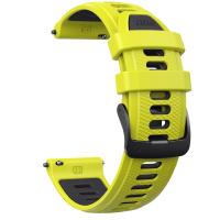 China Eraysun LSXJ-026 Silicone Strap Stainless Steel Buckle Soft Rubber Waterproof Fashion Smart Watch Band Garmin Forerunner 265 for sale