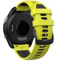 China Eraysun LSXJ-026 Silicone Strap Stainless Steel Buckle Soft Rubber Waterproof Fashion Smart Watch Band Garmin Forerunner 265 for sale