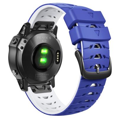 China Eraysun Trapezoidal Quick Release Silicone Strap Soft Rubber Waterproof Fashion Smart Watch Band for Garmin Fenix7 22mm for sale