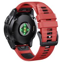 China Eraysun Quick Release Two Colors Silicone Strap Soft Rubber Waterproof Fashion Smart Watch Band for Garmin Fenix7 Pro 22mm 26mm for sale