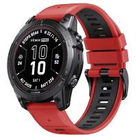 China Eraysun Quick Release Two Colors Silicone Strap Soft Rubber Waterproof Fashion Smart Watch Band for Garmin Fenix7 Pro 22mm 26mm for sale