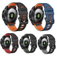 China Eraysun Quick Release Two Colors Silicone Strap Soft Rubber Waterproof Fashion Smart Watch Band for Garmin Fenix7 26mm for sale