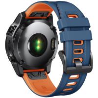 China Eraysun Quick Release Two Colors Silicone Strap Soft Rubber Waterproof Fashion Smart Watch Band for Garmin Fenix7 26mm for sale