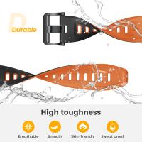 China Eraysun Quick Release Two Colors Silicone Strap Soft Rubber Waterproof Fashion Smart Watch Band for Garmin Fenix7 26mm for sale