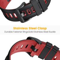 China Eraysun Quick Release Two Colors Silicone Strap Soft Rubber Waterproof Fashion Smart Watch Band for Garmin Fenix7 26mm for sale