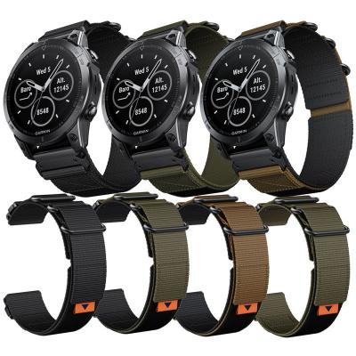 China Eraysun Quick Release Two Colors Nylon SHK Strap Fashion Smart Watch Band Accessories for Garmin Fenix7 22mm 26mm for sale