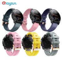 China Eraysun 20mm for Garmin Fenix 7S Watch Band Factory Soft Rubber Replacement Breathable Strap Sport Silicone Bracelet Wristband for sale