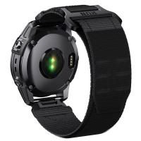 China Soft JM Style Magnetic Sticker Nylon Watch Band for Garmin Watch 22mm 26mm Width Fabric Watch Bands for sale