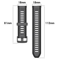 China Eraysun Dual Color Silicone Watch Band for Garmin Forerunner 165 18mm 20mm 22mm Watch Strap for sale