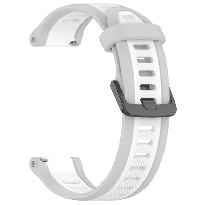 China Eraysun Dual Color Silicone Watch Band for Garmin Forerunner 165 18mm 20mm 22mm Watch Strap for sale