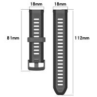 China Silicone Sport Watch Band Dual Color for Garmin Forerunner 165 Soft Breathable Waterproof Rubber 18/20/22mm Watch Strap for sale