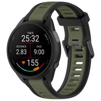 China Silicone Sport Watch Band Dual Color for Garmin Forerunner 165 Soft Breathable Waterproof Rubber 18/20/22mm Watch Strap for sale