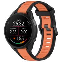 China Silicone Sport Watch Band Dual Color for Garmin Forerunner 165 Soft Breathable Waterproof Rubber 18/20/22mm Watch Strap for sale