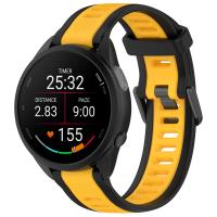 China Silicone Sport Watch Band Dual Color for Garmin Forerunner 165 Soft Breathable Waterproof Rubber 18/20/22mm Watch Strap for sale