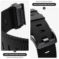 China Nylon Quick Release Watch Bands Custom for Garmin 22mm 26mm Fabric Elastic Replaceable Watch Strap for sale