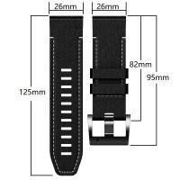 China Eraysun 22/26mm for Garmin Watch Band Luxury Leather Sport Breathable Replaceable Unique Strap for sale