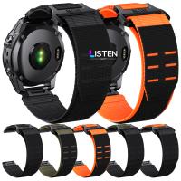 China Eraysun 22mm 26mm Luxury Nylon Quick Fit Bands for Gamin Watch Sport Adjustable Breathable Unique Elastic Strap for sale