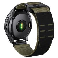 China Eraysun 22mm 26mm Luxury Nylon Quick Fit Bands for Gamin Watch Sport Adjustable Breathable Unique Elastic Strap for sale