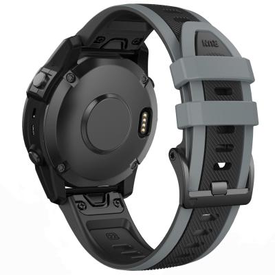 China Eraysun for Garmin Fenix 8 47mm 51mm Quick Fit Two-Tone Breathable Sport Silicone Watch Bands Garmin Compatible for sale
