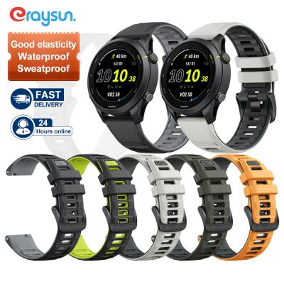 China Eraysun 22mm Universal Watch Bands for Garmin Venu 3 Forerunner 265 255 for Samsung Galaxy Watch 3 S2 Silicone Watch Strap for sale