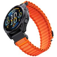 China Ocean Nylon 26mm Fabric Watch Strap for Garmin Fenix 7XPro/5X/Plus/8/3/6X Pro Sport Elastic Quick Release Watch Bands Breathable for sale
