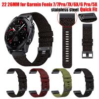 China Eraysun 22mm 26mm for Gamin Watch Luxury Nylon Quick Fit Bands Sport Adjustable Breathable Unique Elastic Strap for sale