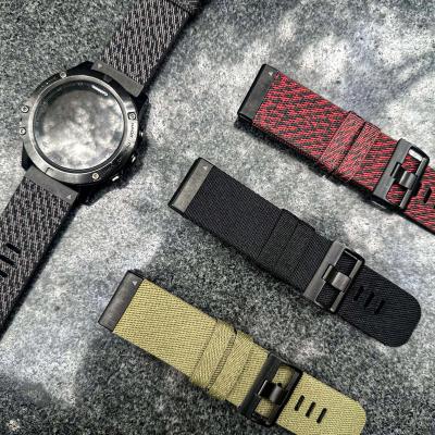 China Eraysun 22mm 26mm for Gamin Watch Luxury Nylon Quick Fit Bands Sport Adjustable Breathable Unique Elastic Strap for sale