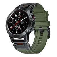 China Eraysun 22mm 26mm Quick Release Strap Adjustable FKM Silicone for Garmin Sport Waterproof Smart Watch Band for sale