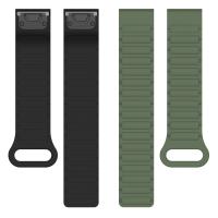 China Eraysun Quick Release Silicone Strap for Garmin Fenix5 6 7 8 Bands 20 22 26mm Adjustable Sport Magnetic Watch Band Bracelet for sale