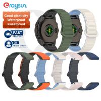 China Eraysun Quick Release Silicone Strap for Garmin Fenix5 6 7 8 Bands 20 22 26mm Adjustable Sport Magnetic Watch Band Bracelet for sale
