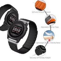 China Eraysun 26mm Silicone Magnetic Watch Band for Garmin Fenix 7X 7 Pro 6X 5X 5Plus Sport Mens Quick Release Watch Strap Bracelet for sale