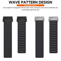 China Eraysun 26mm Silicone Magnetic Watch Band for Garmin Fenix 7X 7 Pro 6X 5X 5Plus Sport Mens Quick Release Watch Strap Bracelet for sale