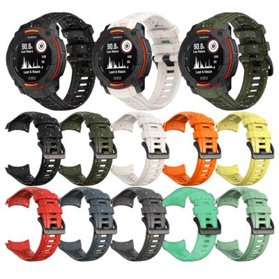 China Original Silicone Strap for Garmin Instinct 3 Accessories 22mm 26mm Sports Adjustable Replaceable Butterfly Buckle Watch Bands for sale