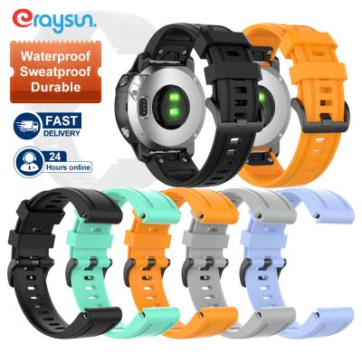 China Eraysun 20mm Silicone Bracelets for Garmin Fenix 6 6S 6X Pro 5 Plus Forerunner 935 945 3 HR Quick Release Easy Watch Strap for sale