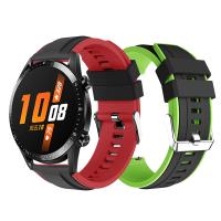 China Two Tones Color Silicone Wristband Strap for HUAWEI WATCH GT 2 46mm / GT Active 46mm HONOR Magic Band Bracelet GT2 for sale
