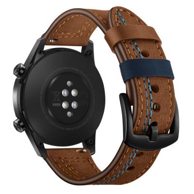 China Eraysun Smartwatch Smartband Replacement Leather Wrist Strap for Huawei Watch GT/GT2 Watch Band  22mm 20mm for sale