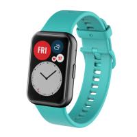 China Eraysun New Arrival Colorful Silicone Strap With Colorful Buckle Watch Band for Huawei Watch Fit for sale