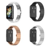 China Eraysun Top Quality New Design Watch Strap One Bead Stainless Steel Watch Strap for Huawei Band 7 for sale