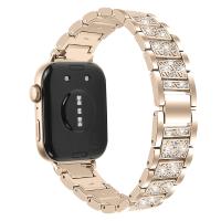 China Luxury 20mm Stainless Steel Breathable Diamond-encrusted Accessories for Huawei Fit 3 Smart Watch Bands for sale