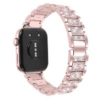China Luxury 20mm Stainless Steel Breathable Diamond-encrusted Accessories for Huawei Fit 3 Smart Watch Bands for sale